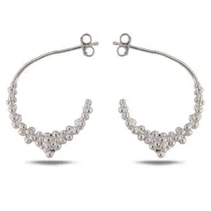 DAINTY LONDON Nyx Hoop Earrings - Silver