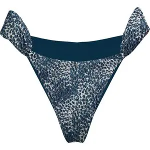 BLACKBOUGH SWIM Giana Ruched Cheeky Bikini Bottom - Blue