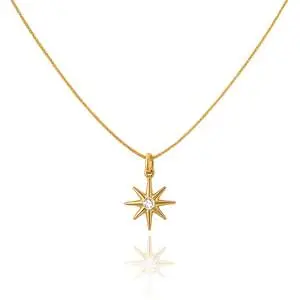 A WEATHERED PENNY Star Charm Necklace - Gold