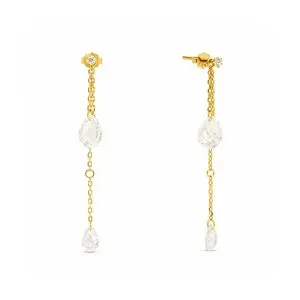 ESTERAH Aerin Drop Earrings With Crystal And Plating - Gold