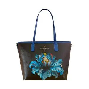 JANARA JONES Hand-painted Iris Tote Bag