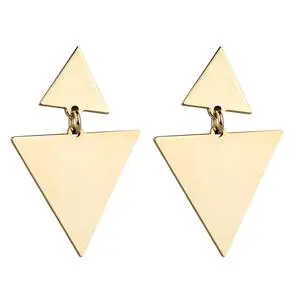 GALER Geometric Drop Earrings In 14k - Gold/yellow