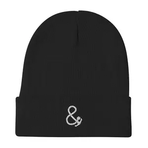 ANCHOR & CREW Ampersand Signature Embroidered Beanie - Black