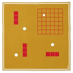SQUAÏR Gold / Yellow Coordonées Gold Square Silk Scarf - Gold/yellow