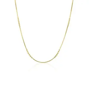 SPERO LONDON Six Beads Sterling Silver Necklace Chain - Gold