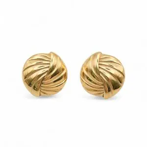 MISS CECILIA Gilded Twist Earrings - Gold