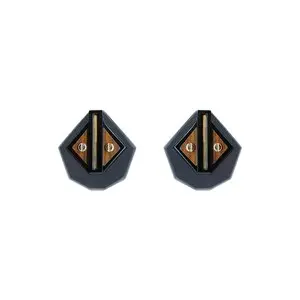 GISSA BICALHO Short Clef Earrings - Black/grey
