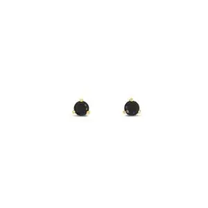 LUTIRO Three Prong Martini Stud Earrings - Black