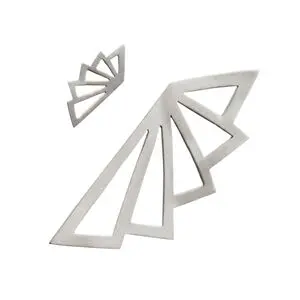 LINYA JEWELLERY Asymmetrical Triangle Earrings