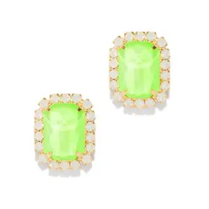 THE PINK REEF Neon Gem Stud Earrings - Green