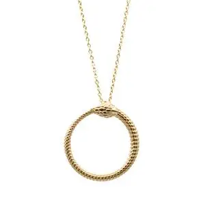 ANJALÉ FINE JEWELRY Ouroboros Pendant Necklace - Gold