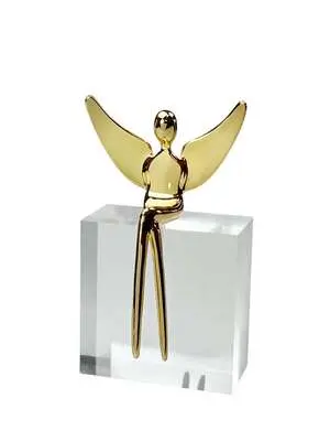 YENNY COCQ LLC Angel Figure In Gloss - Gold