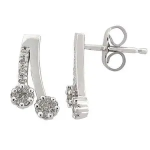 ARTISAN Diamond Drop Earrings In 14k Gold - White