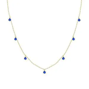 KAMARIA Opal Dew Drops Layering Necklace - Blue