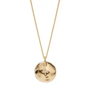 MURU November Citrine Cz Pendant Necklace - Gold