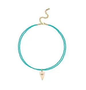 ADRIANA PAPPAS DESIGNS Evil Eye Charm Choker - Yellow