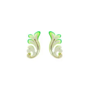 GISSA BICALHO Acrylic Rosebush Dangle Earrings Yellow