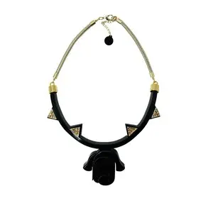 GISSA BICALHO Handmade Rose Acrylic Choker Necklace