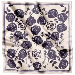 LAMBERTY MUNICH Neutrals Twilight Rose Mulberry Silk Scarf - Purple