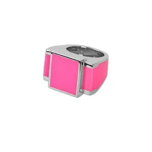 THE ROSE Neon Bague One Silver Ring - Pink