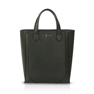 LUIS STEVEN Pebble Leather Tall Tote Bag