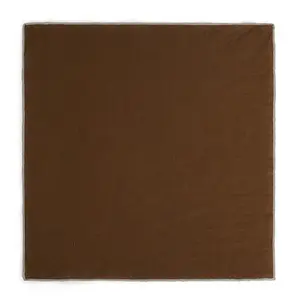 THE SUMMER EDIT Linen Headscarf - Brown
