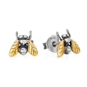 YASMIN EVERLEY JEWELLERY Gilded Hoverfly Stud Earrings - Silver