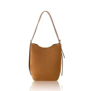 BETSY & FLOSS Melfi Suede Bucket Tote Bag - Brown