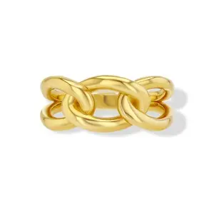 JEWELBIRD Chunky Curb Chain Ring - Gold