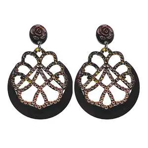 Fairchild Baldwin Jill Resin Rhinestone Earrings - Gold