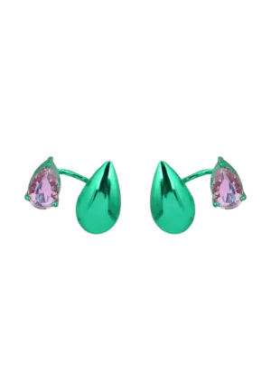 LAVANI JEWELS Kusanagi Drop Earrings - Green