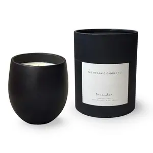 THE ORGANIC CANDLE CO. Organic Lavender Candle - Black