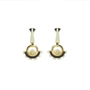 GISSA BICALHO Acrylic Hoop Earrings - Yellow