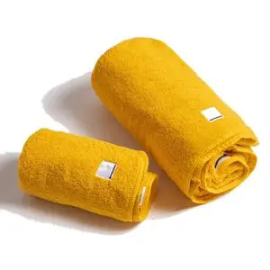 MARSHMELLOW FABRICS Set Of Heavyweight Bath Towel - Yellow
