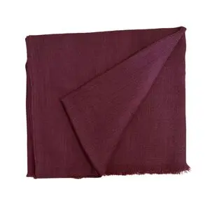 HERITAGEMODA Neutrals / Brown / Red Burgundy Handwoven Wool-silk Scarf - Brown/red