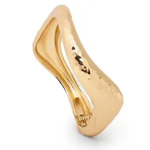 Saachi Hammered Wave Hinged Cuff - Gold