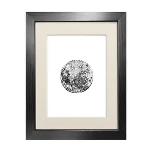 EMILY CARTER Lunar' Fine Art Print A4 - Black