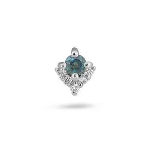 ZOHREH London Topaz & Diamond Arrow Flat Back - Blue