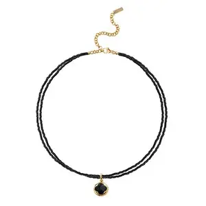 ADRIANA PAPPAS DESIGNS Mini Clover Choker - Black
