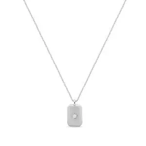 CLEMENCE WREN Token Pendant Necklace - Silver