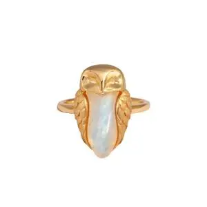 MARIE JUNE JEWELRY Moonlit Owl Ring - Gold