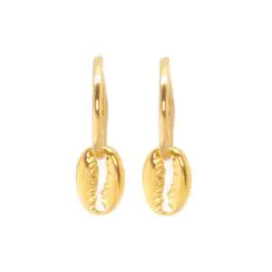 SALTY CALI Puka Huggie Earrings - Gold