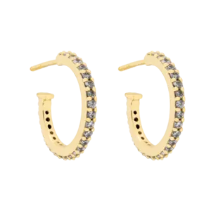LAVANI JEWELS Eclectic Shine Big Hoops - White