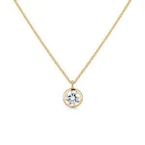 AUGUSTINE JEWELS Round Diamond Pendant Necklace - Gold