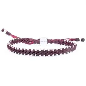 HARBOUR UK BRACELETS Sterling Silver And Rope Bracelet - Red