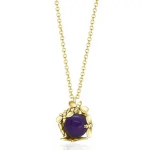 UNALOE Vermeil Amethyst Pendant Necklace - Gold