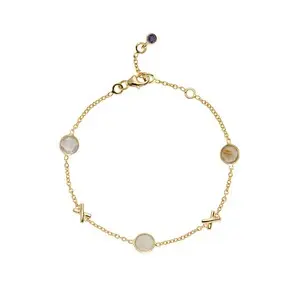 AUREE JEWELLERY Miramar Good Health Gemstone Bracelet - Gold