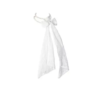 A'MISS Audrey Scarf Necklace - White