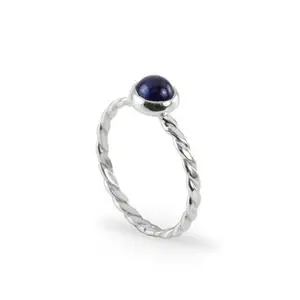 THE JEWELLERY STORE LONDON Sterling Silver Ring With Sapphire - Silver/blue