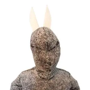ROMER MILLINERY Sally, Krampus Decorative Yule Doll One Of A Kind - Grey